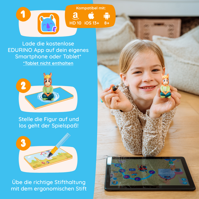 EDURINO Figur Alex "Die Uhr lernen" | Spielerisch Lernen für Kinder ab 4